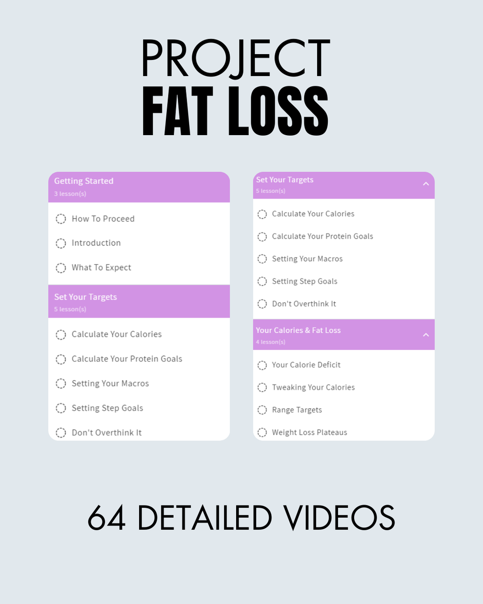 Project Health & Fat Loss Digital Course – Project Progress Academy