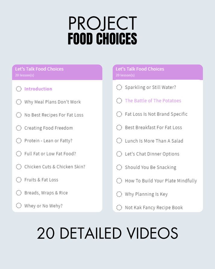 Project Food Choices Digital Course – Project Progress Academy