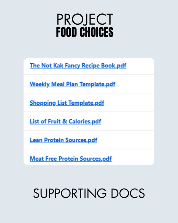 Project Food Choices Digital Course – Project Progress Academy
